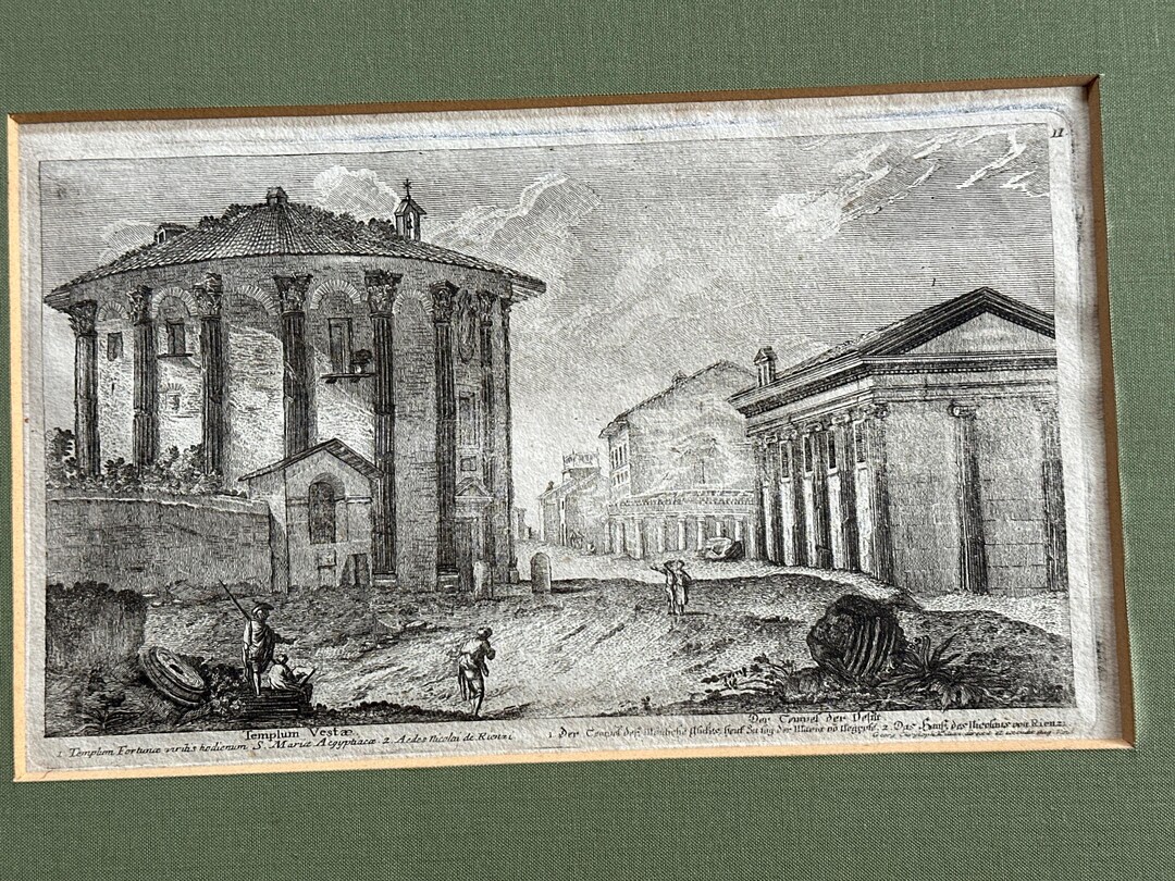 Antique 18C Temple of Cybele Classical Roman Architectural Print - Etsy