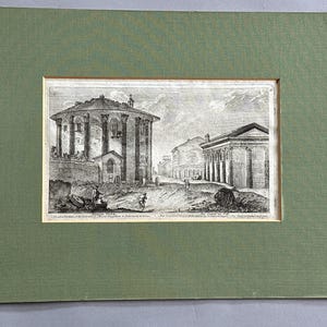 Antique 18C Temple of Cybele Classical Roman Architectural Print - Etsy