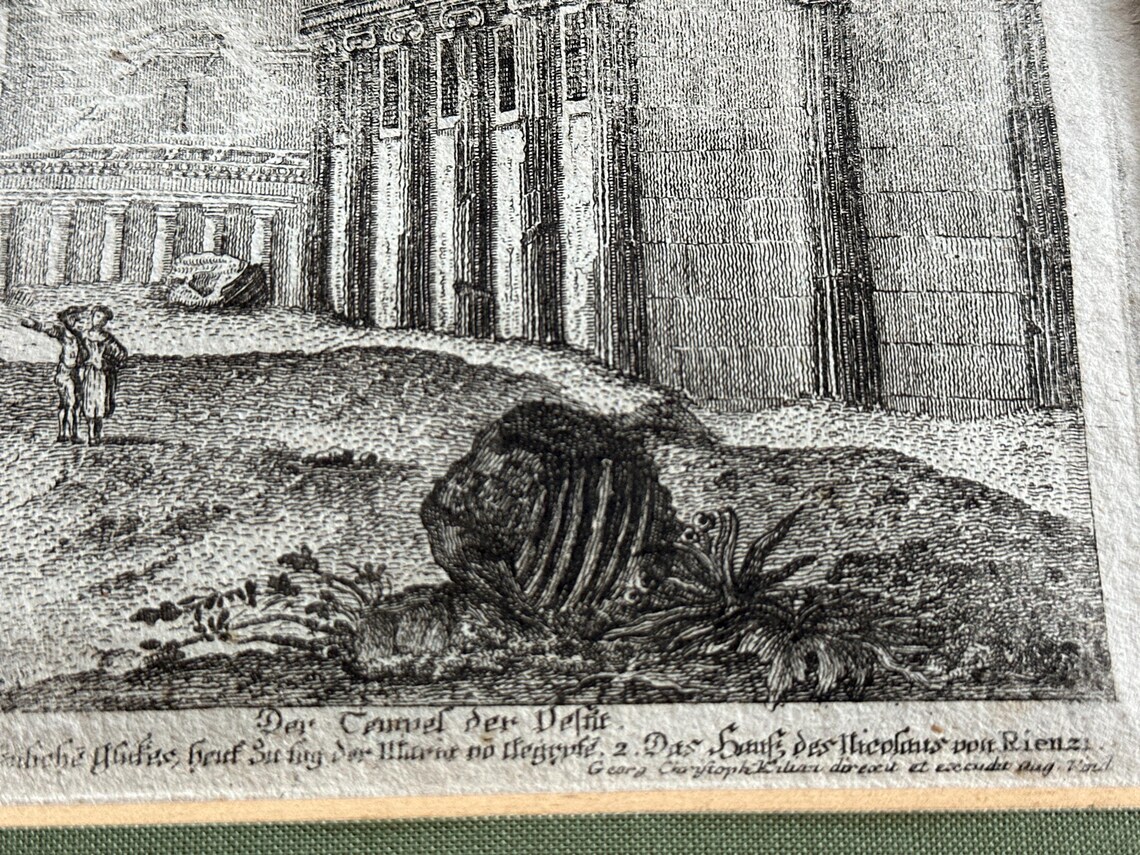Antique 18C Temple of Cybele Classical Roman Architectural Print - Etsy