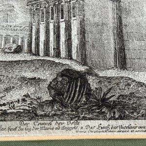 Antique 18C Temple of Cybele Classical Roman Architectural Print - Etsy