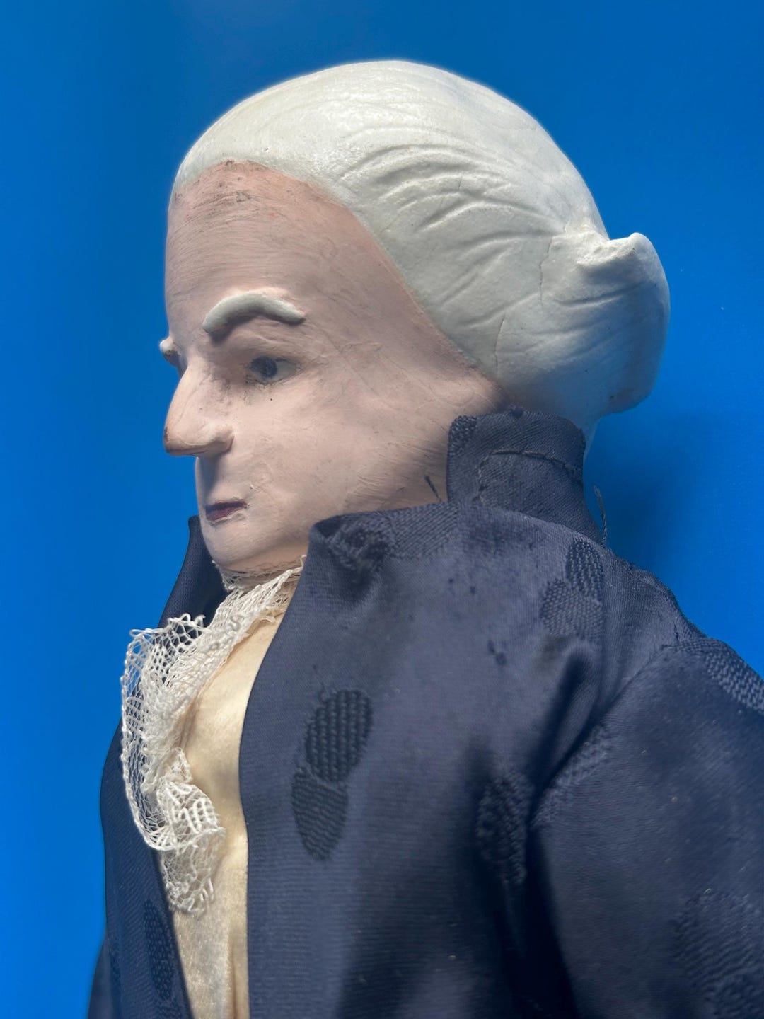 President George Washington Artist 14" Bisque Character Doll Silk Lace ...