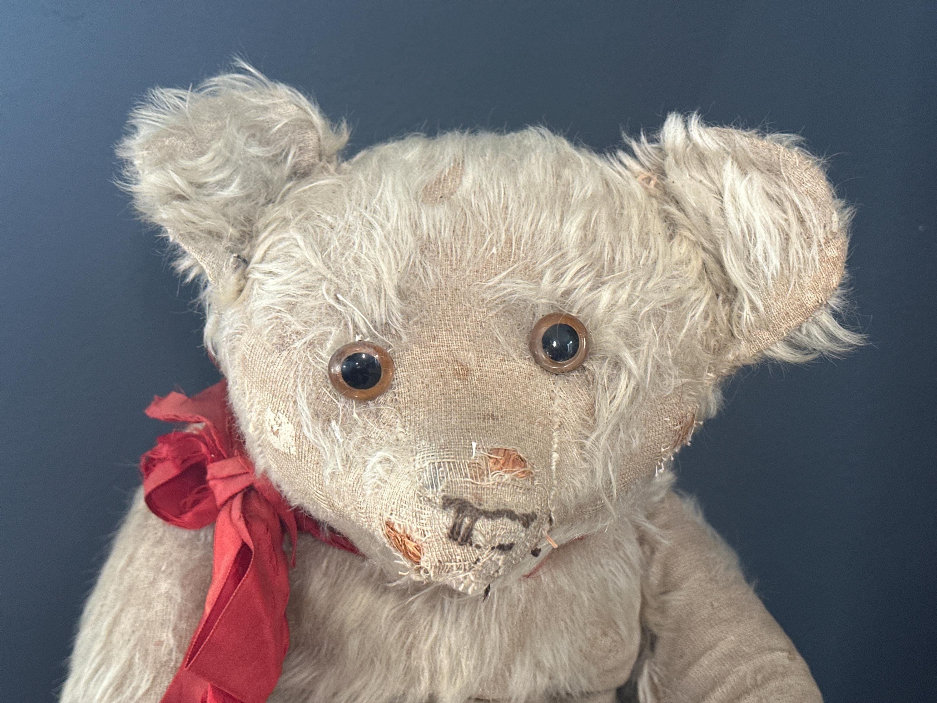 Antique German Jopi White 19" Teddy Bear With Swiss Music Box in Tummy ...