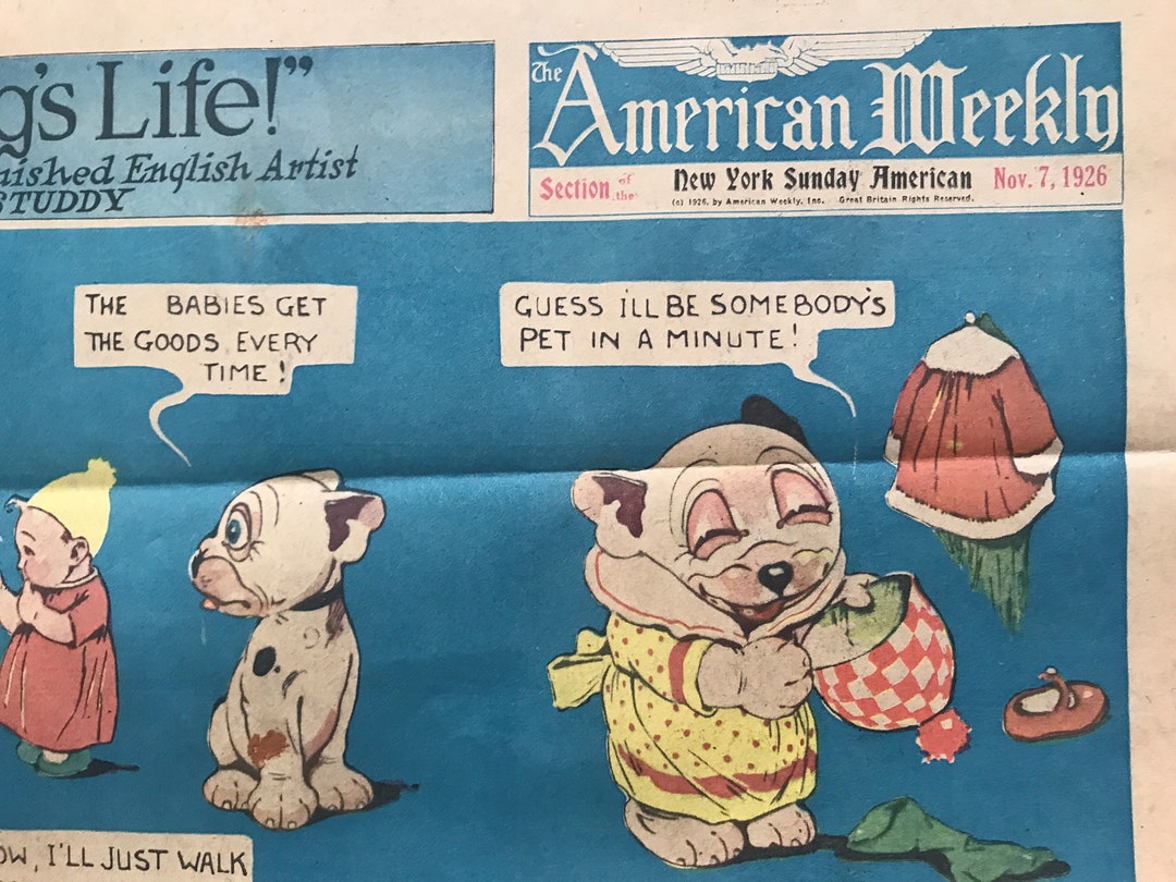 Cartoon Character Bonzo 1926 American Weekly Newspaper Comic Strip ...