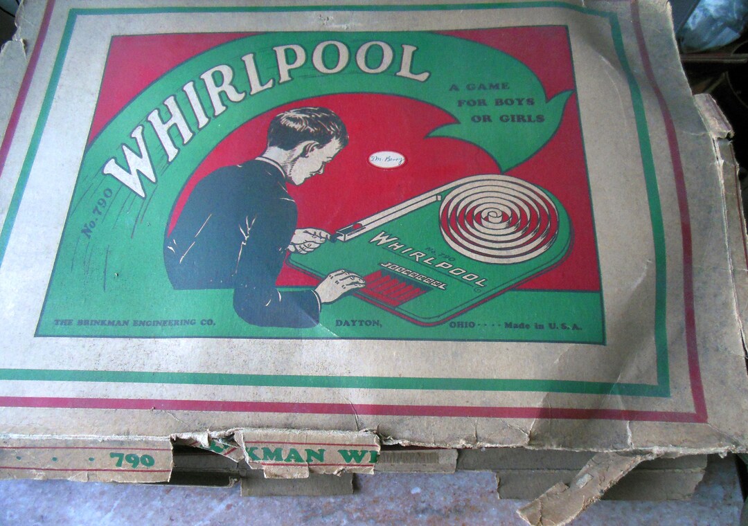 1930'S WHIRLPOOL Marble Pinball Tin Game 750 by Brinkman Engineering Co ...