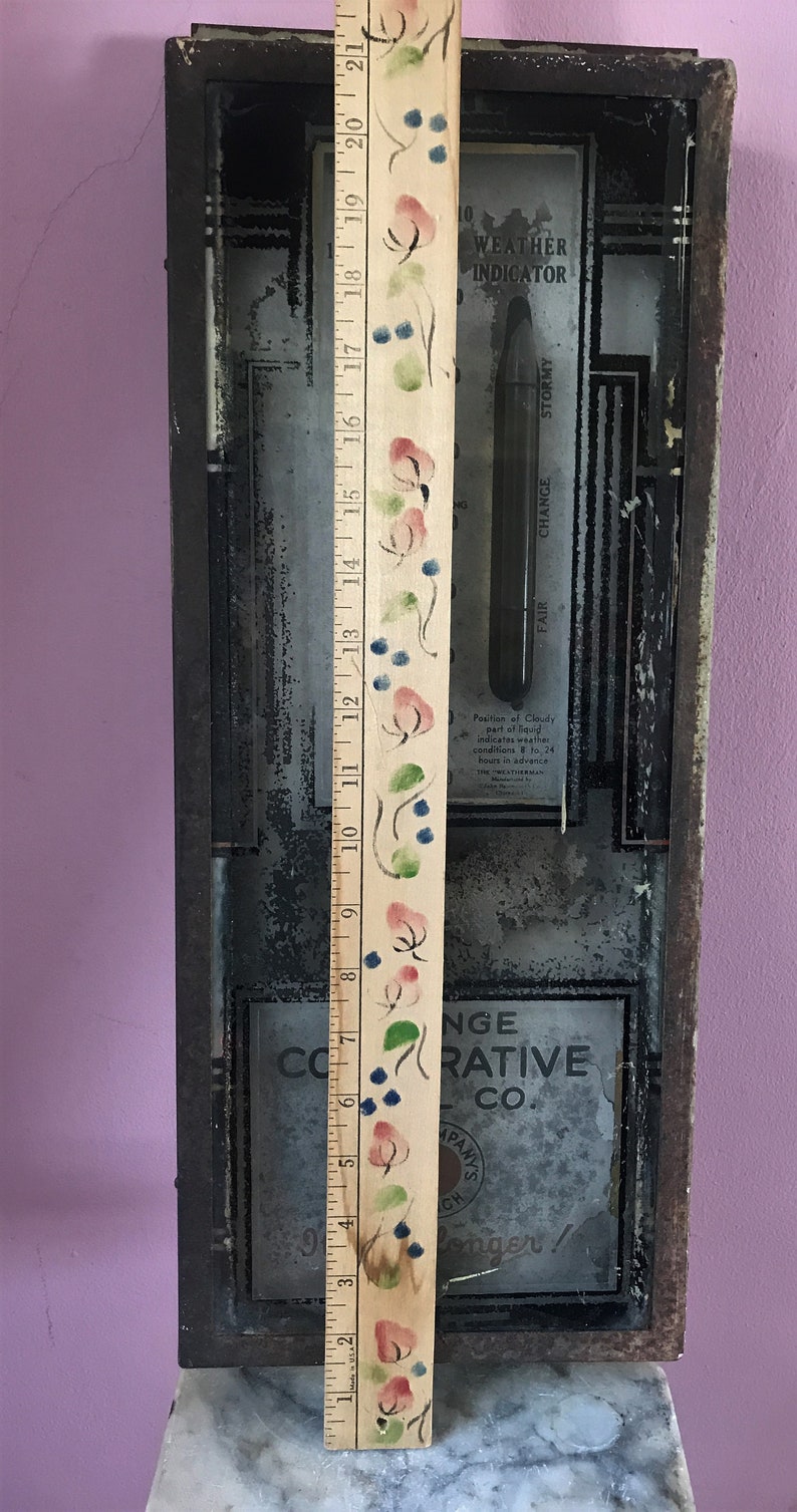 Antique Scientific Weather Indicator Advertising Thermometer - Etsy