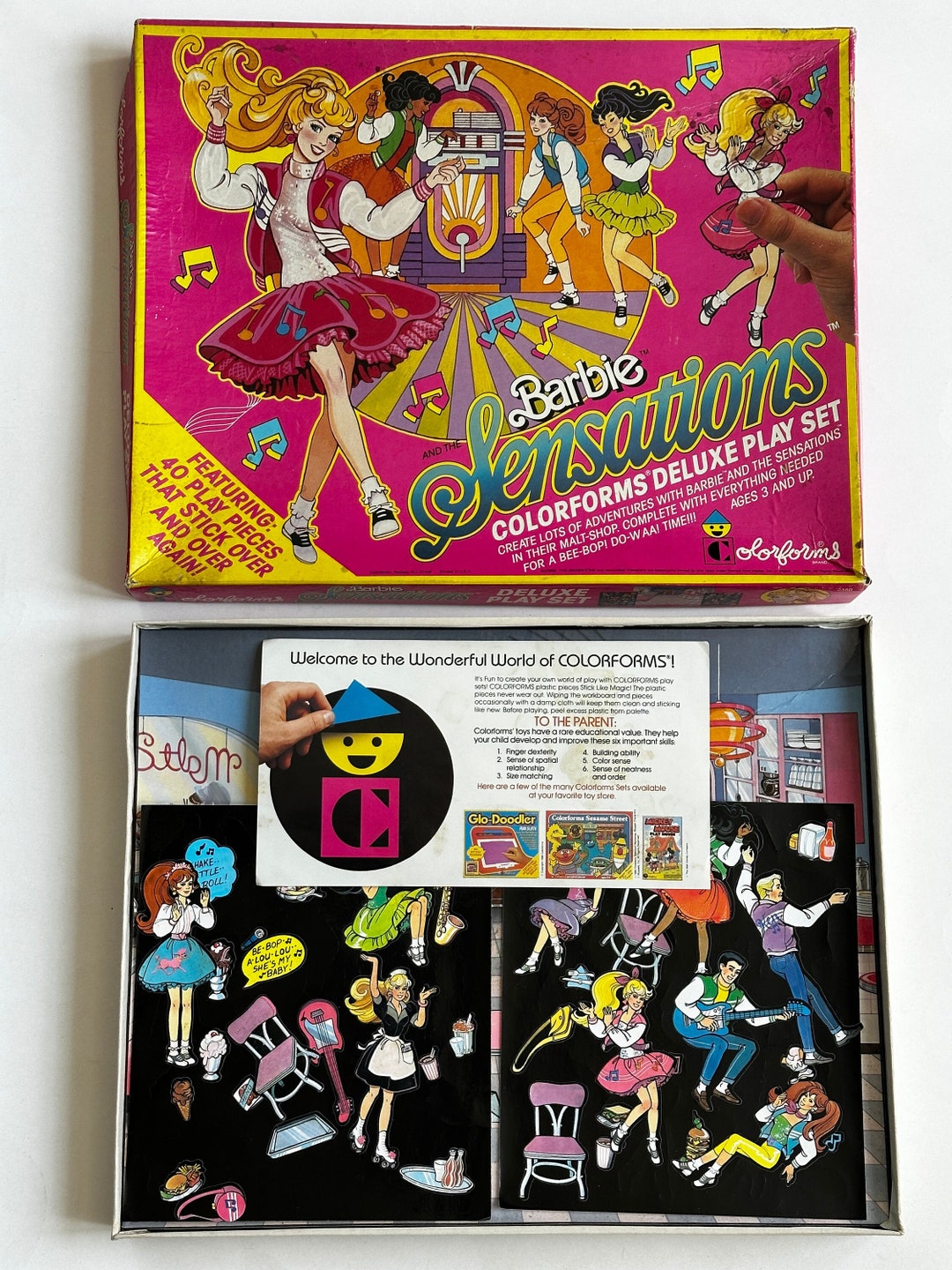 Vintage Barbie Sensations Colorforms Deluxe Play Set 1988 - Etsy