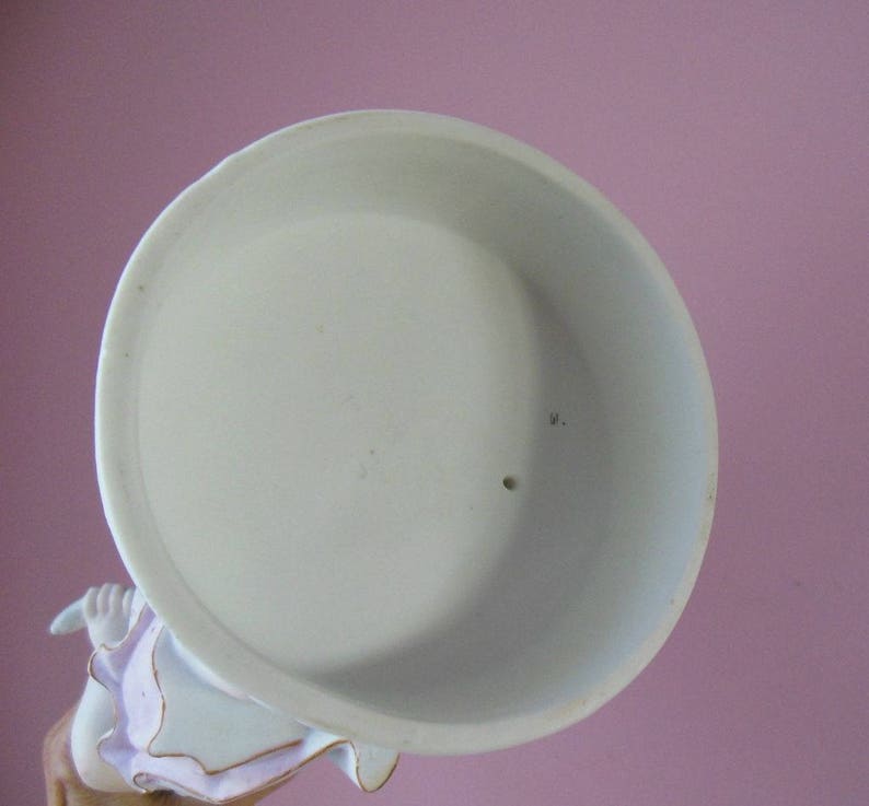 A Antique PARIAN Little Girl Figurine With Basket of Fish - Etsy