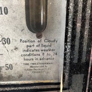 Antique Scientific Weather Indicator Advertising Thermometer Lehigh ...