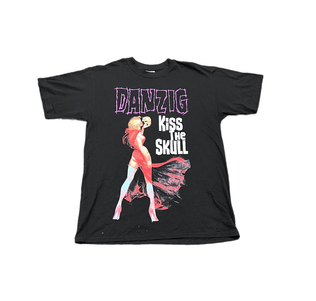 2002 DANZIG Kiss the Skull Lucifer Black Angelic Rebellion Vintage Tour Shirt // Size Large - Etsy
