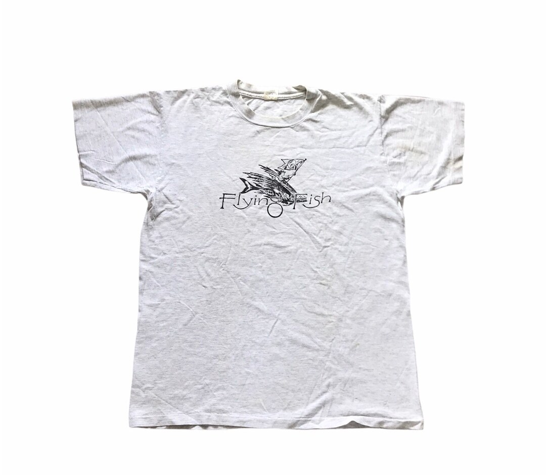 1980s FLYING FISH Record Label Single Stitch Vintage T Shirt // Size ...