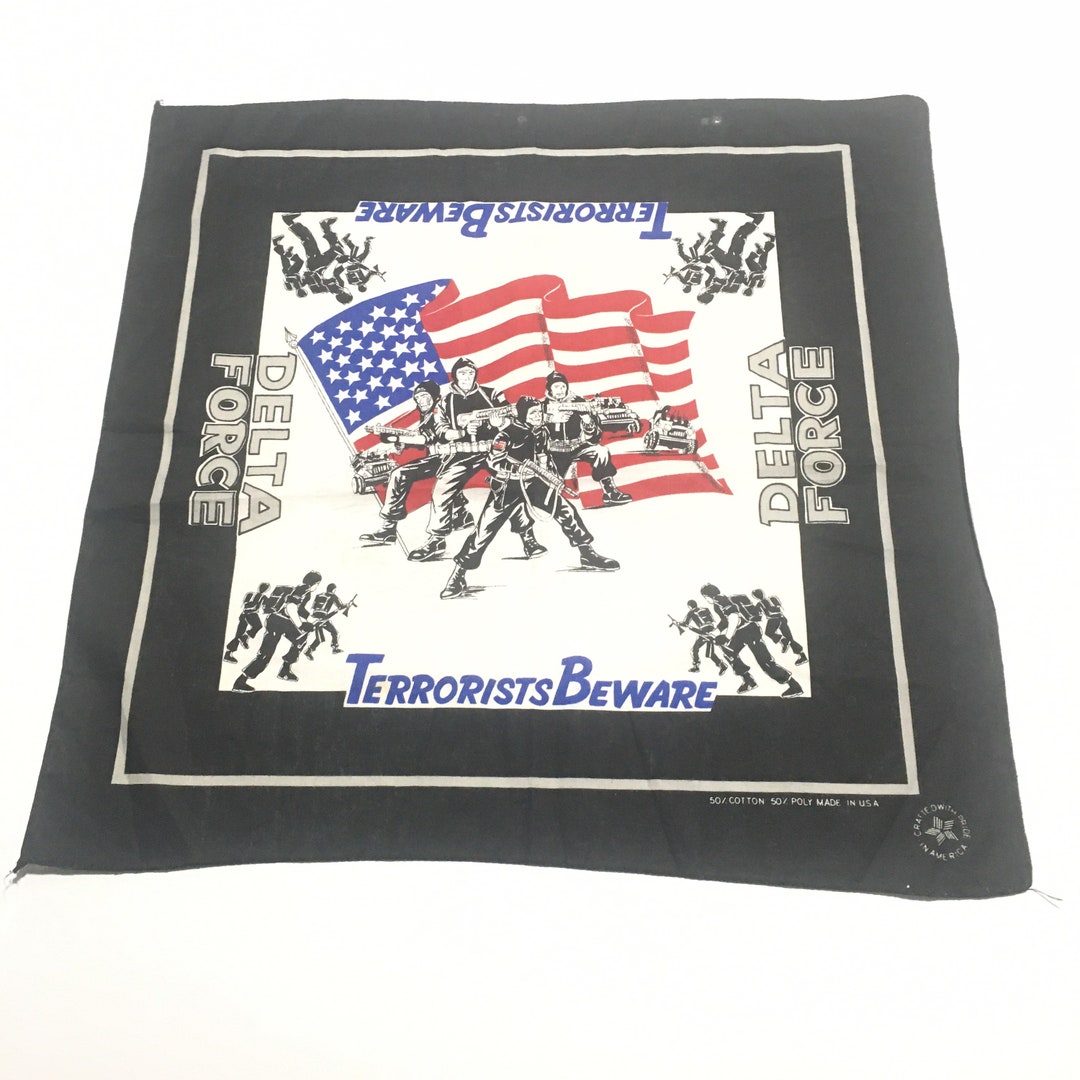 1990s DELTA FORCE Terrorists Beware Vintage Bandana // One - Etsy