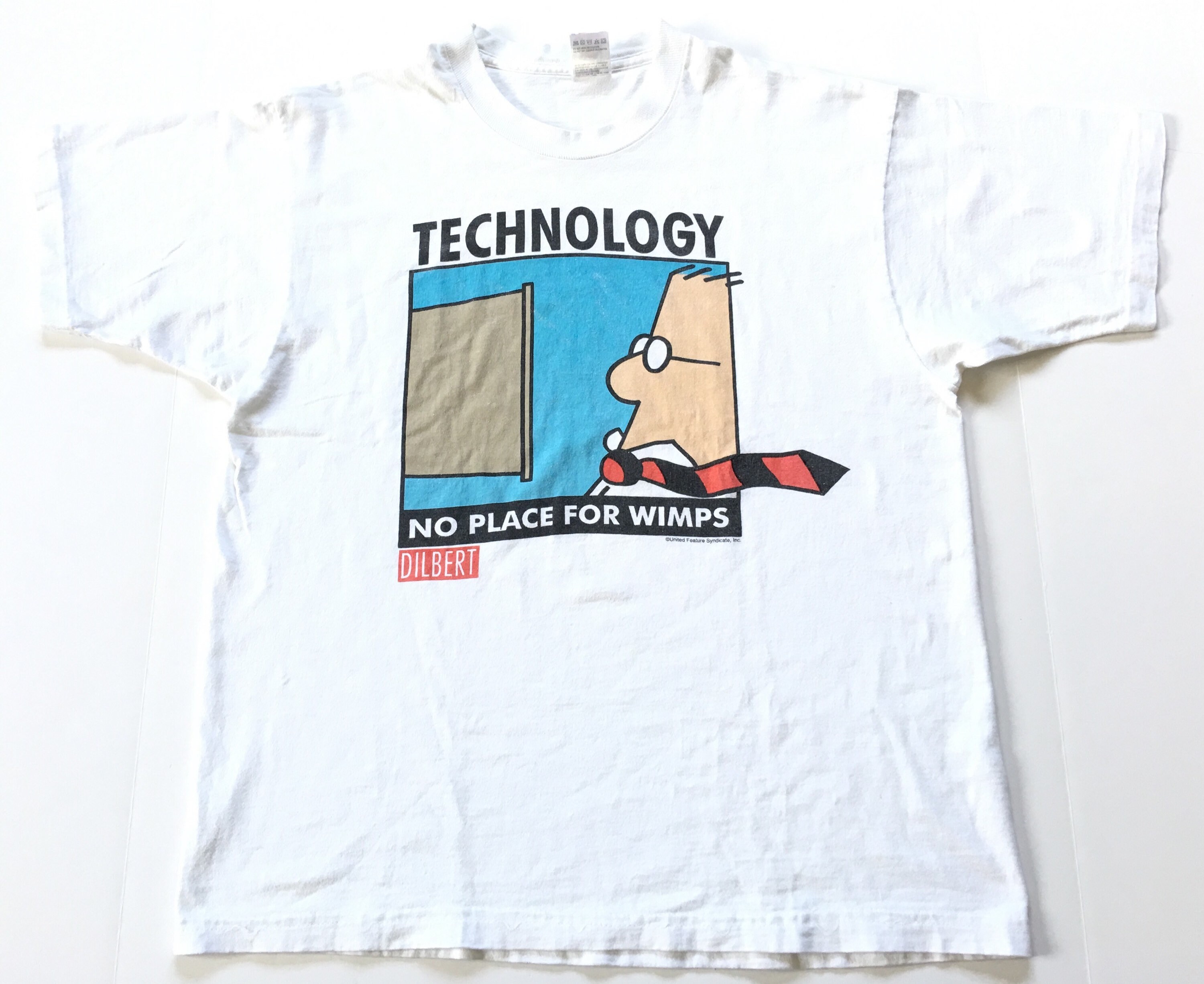 1990s DILBERT TECHNOLOGY No Place for WIMPS Distressed Vintage | Etsy