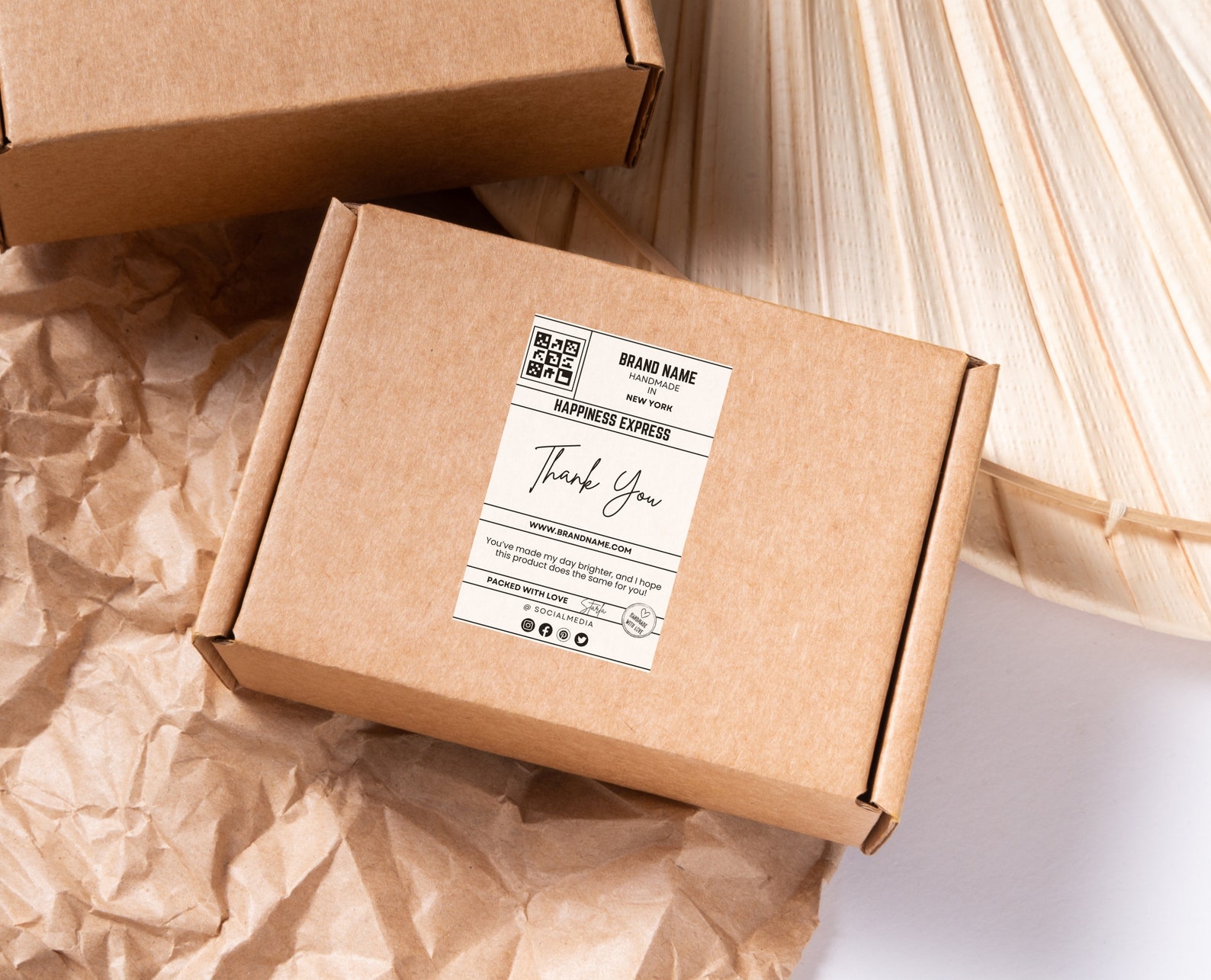 Editable Shipping Label Template for Handmade Business Customizable ...