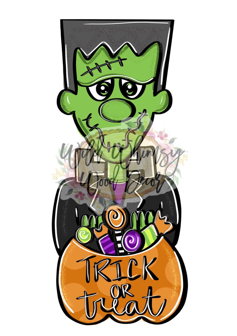 Digital Template Frankenstein Candy Bowl - Etsy