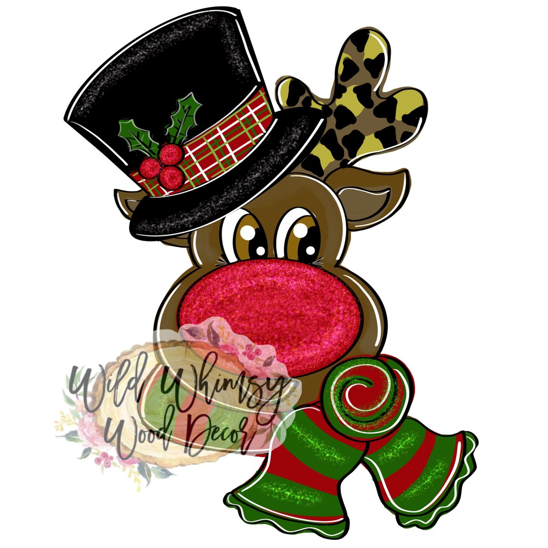 Digital Template S Reindeer Top Hat - Etsy