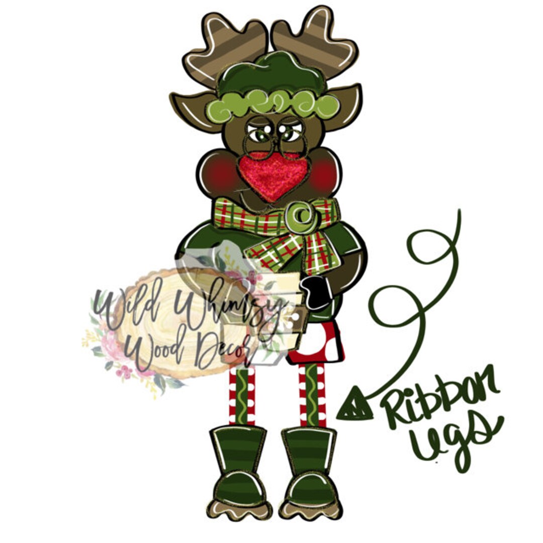 Digital Template Boy Rudolf Ribbon Legs - Etsy