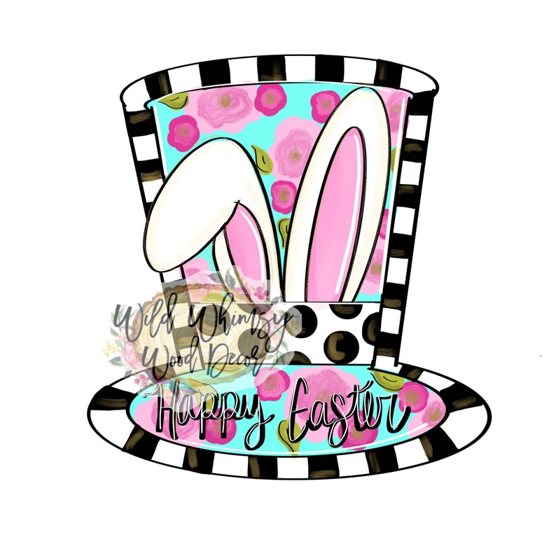 Digital Template Easter Bunny Hat - Etsy