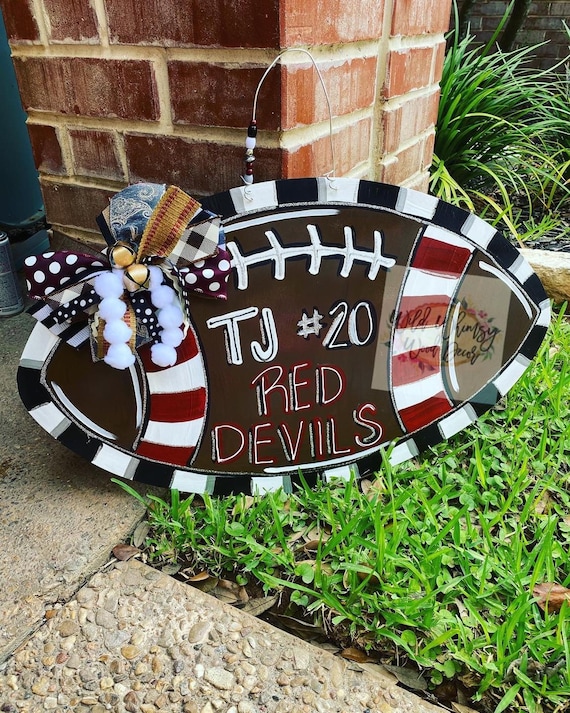 ONE Custom Football Door Hanger - Etsy