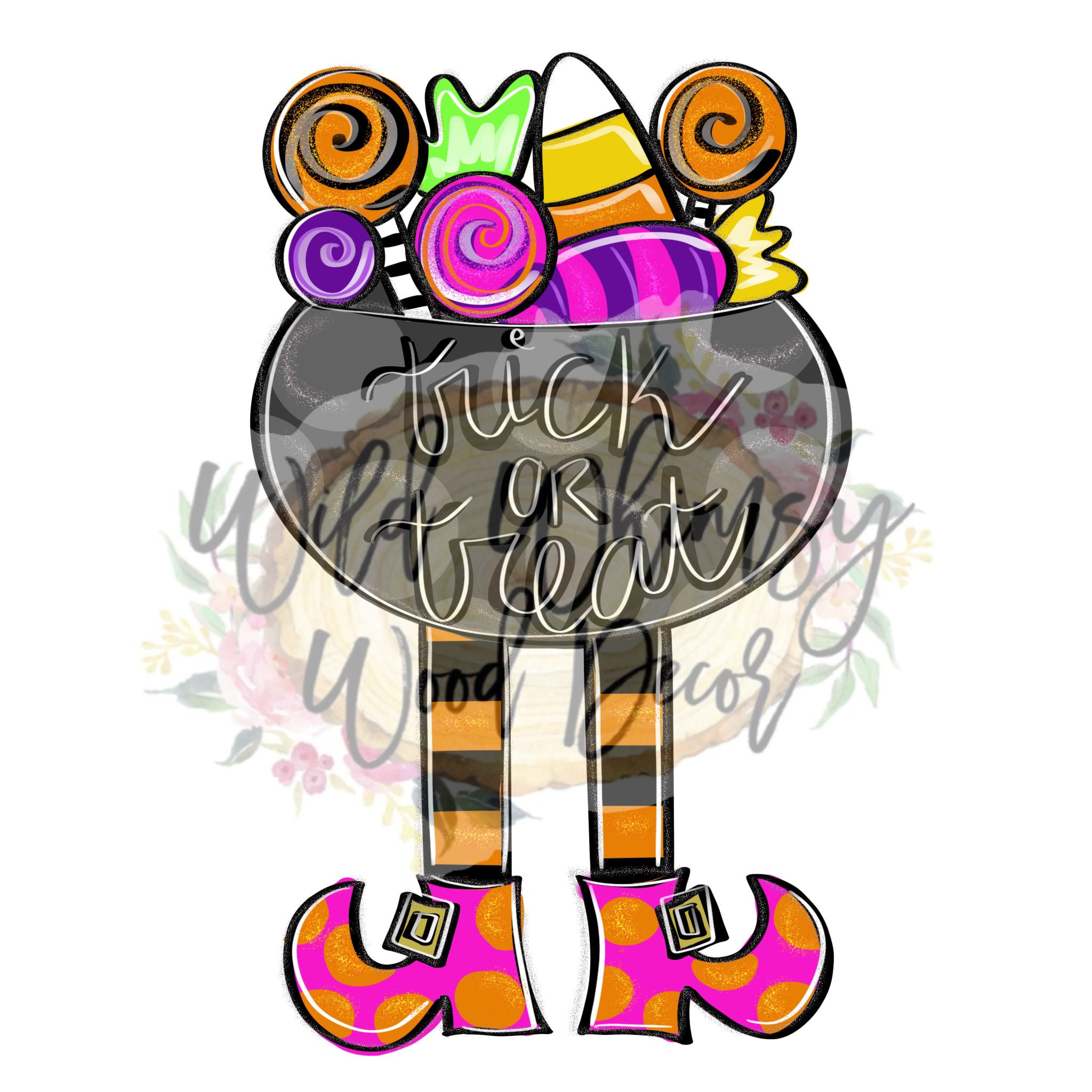 Digital Template Halloween Witch Candy Bowl - Etsy
