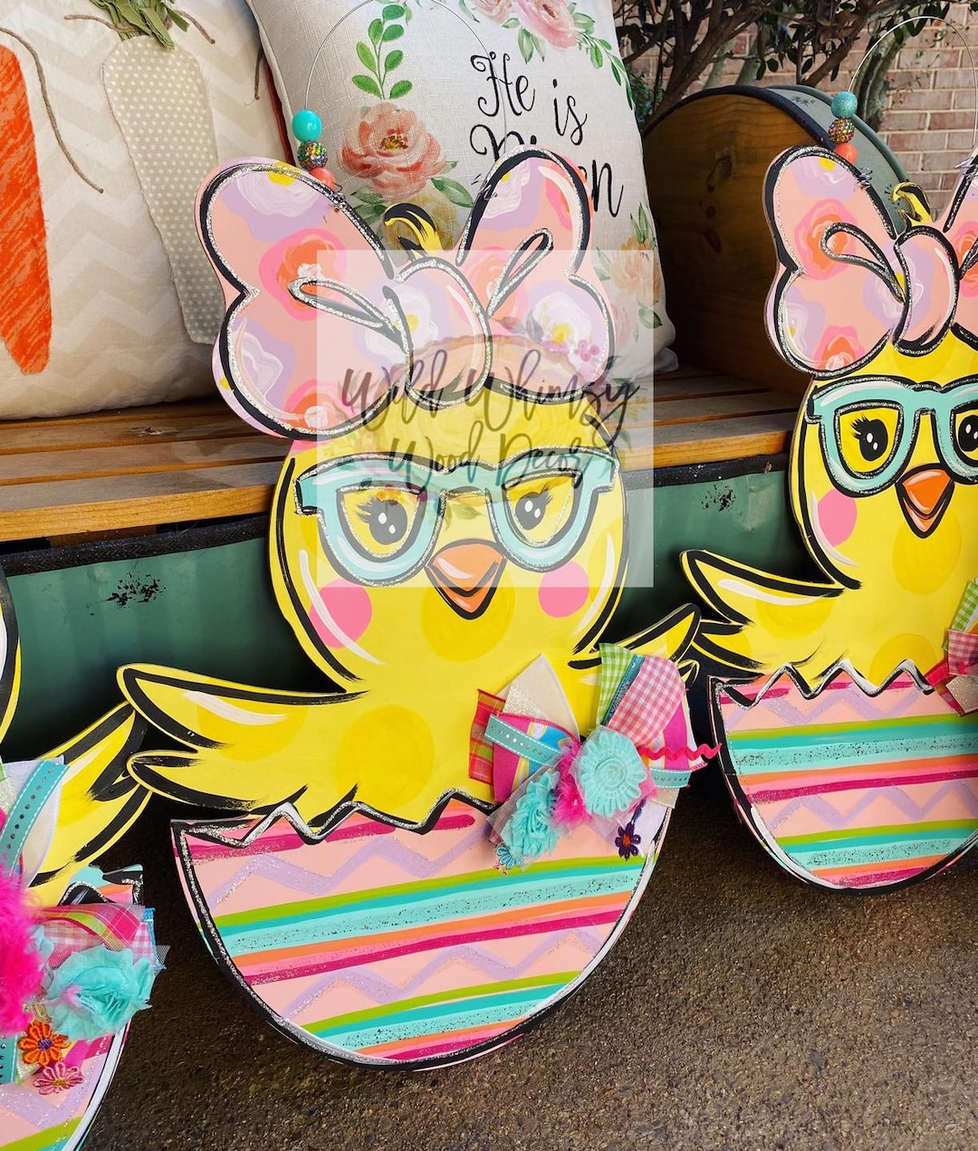 Chick in Egg Doorhanger Pre-order - Etsy