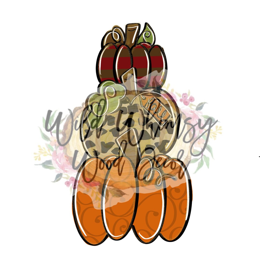 Digital Template Stacked Pumpkins - Etsy