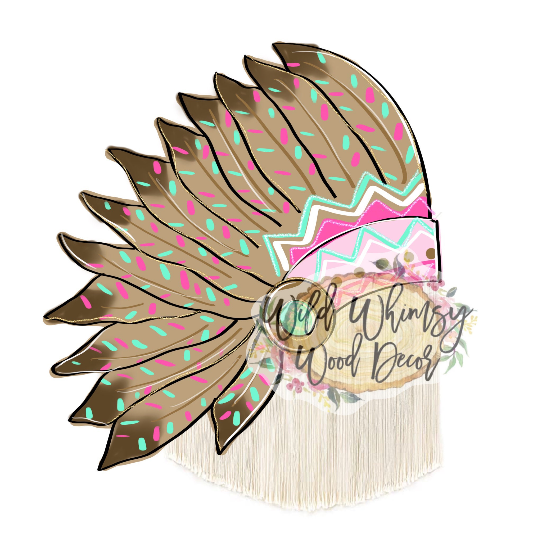 Digital Template Tribal Indian Headdress - Etsy