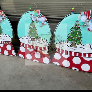 Christmas Snow Globe Door Hanger - Etsy