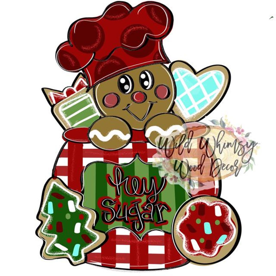 Digital Template Gingerbread Cookie Jar - Etsy