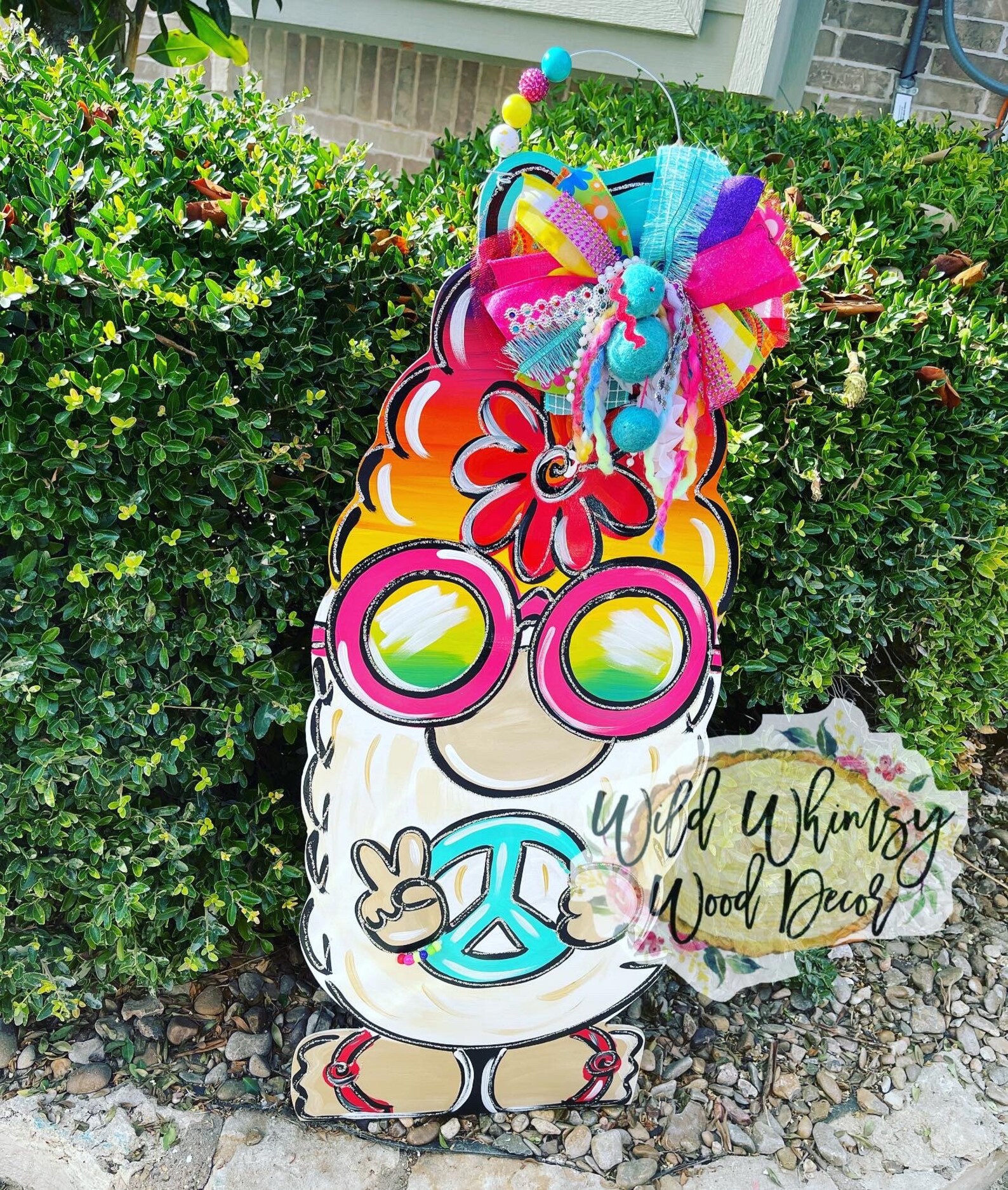 Hippy Groovy Gnome Doorhanger Pre-order - Etsy