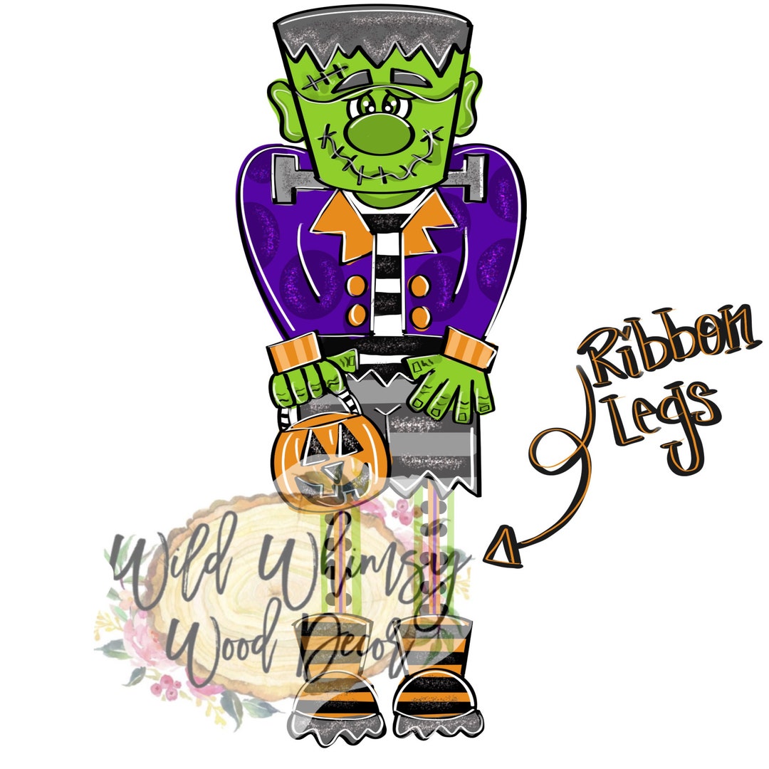 Digital Template Ribbon Leg Frankenstein - Etsy
