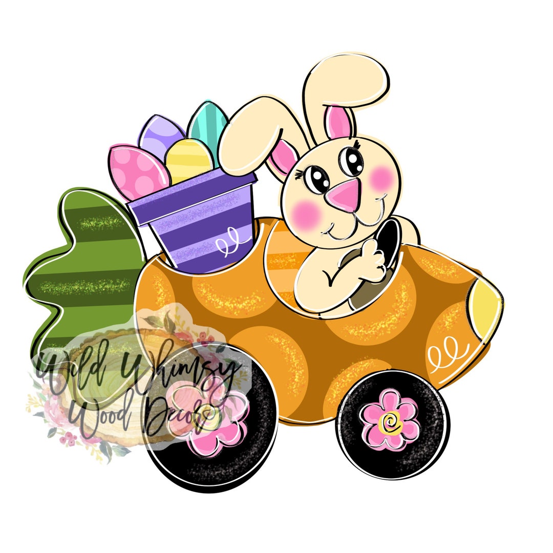 Digital Template Easter Bunny Car - Etsy