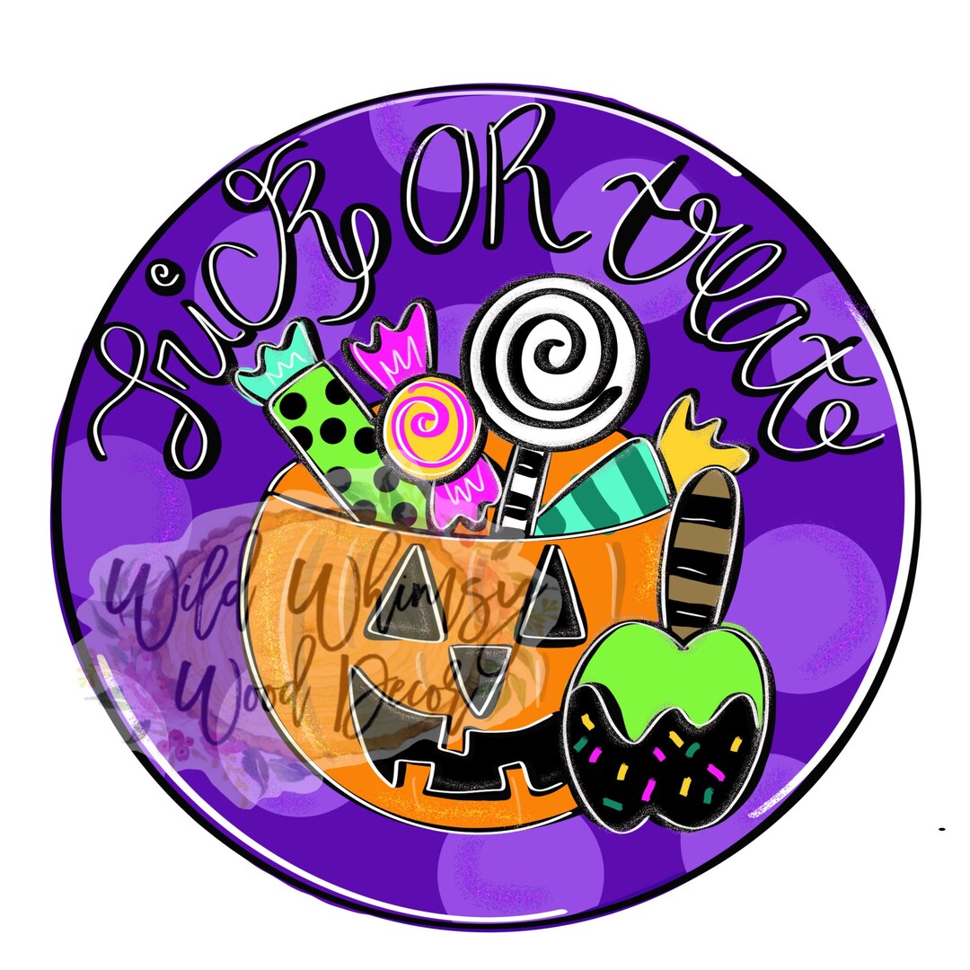Digital Template Trick-or-treat Round - Etsy