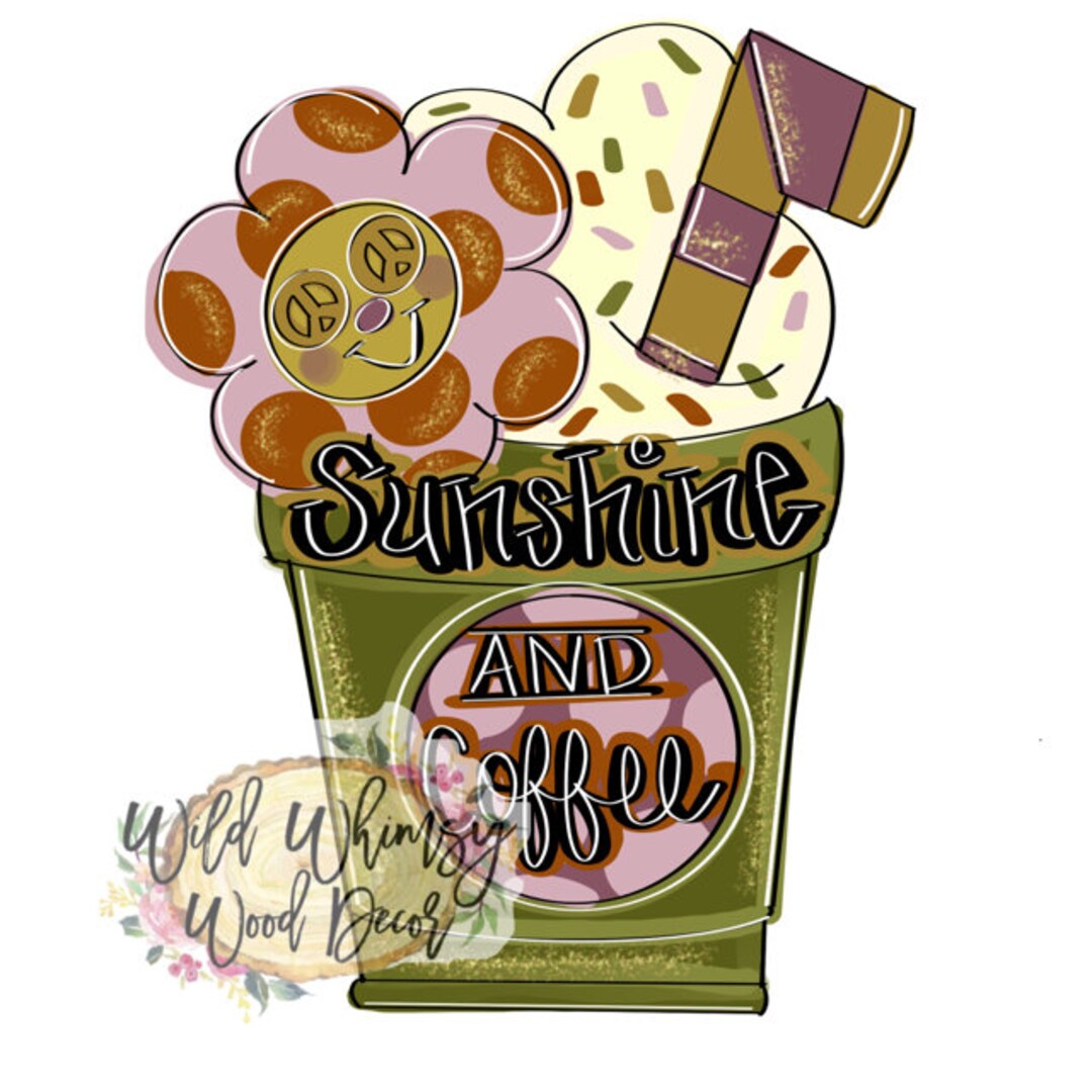 Digital Template Sunshine and Coffee - Etsy