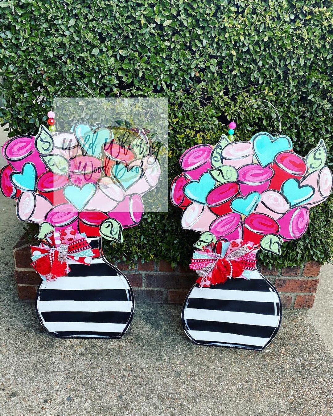 ONE Flower Jar Bouquet Doorhanger Pre-order - Etsy