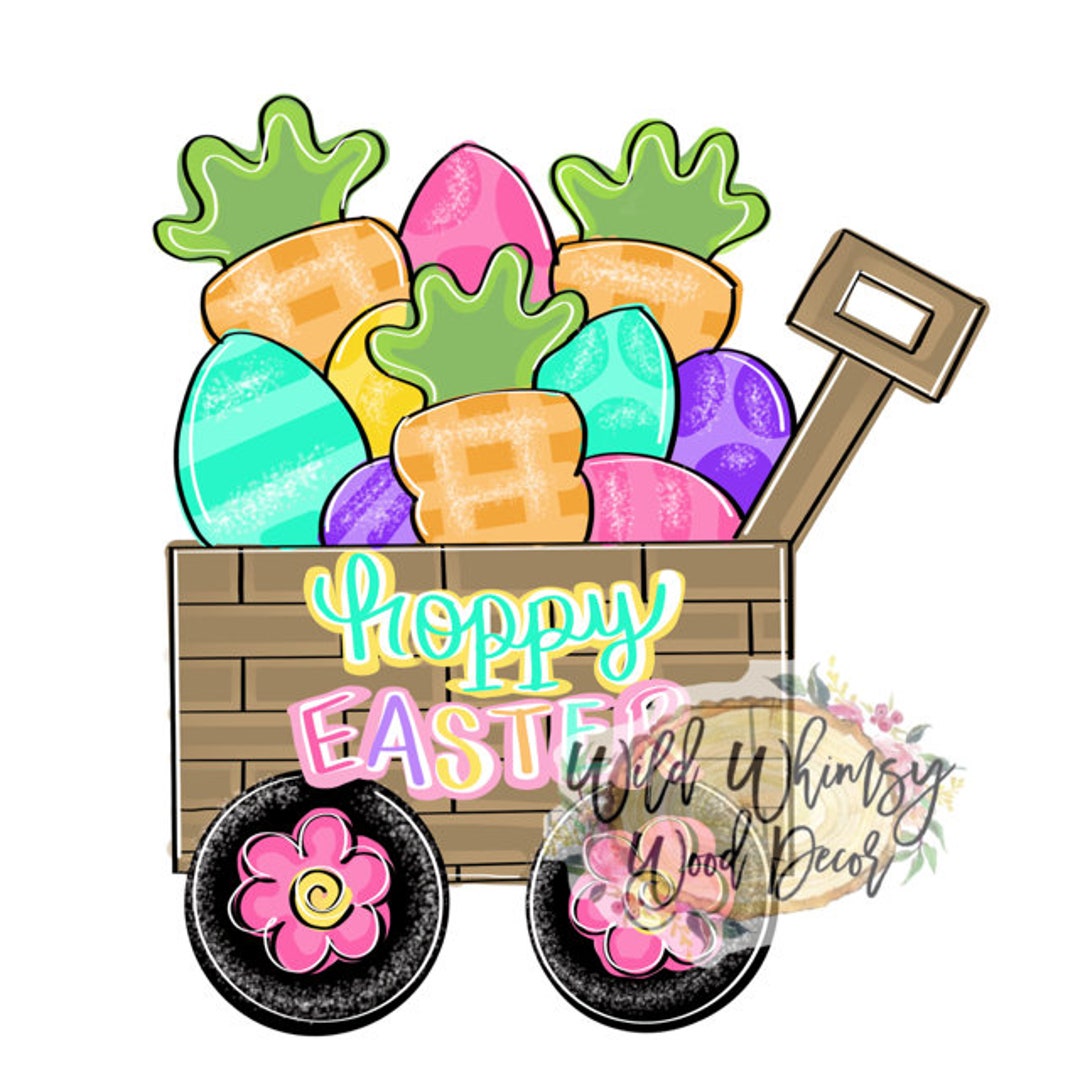 Digital Template Easter Bunny Wagon - Etsy