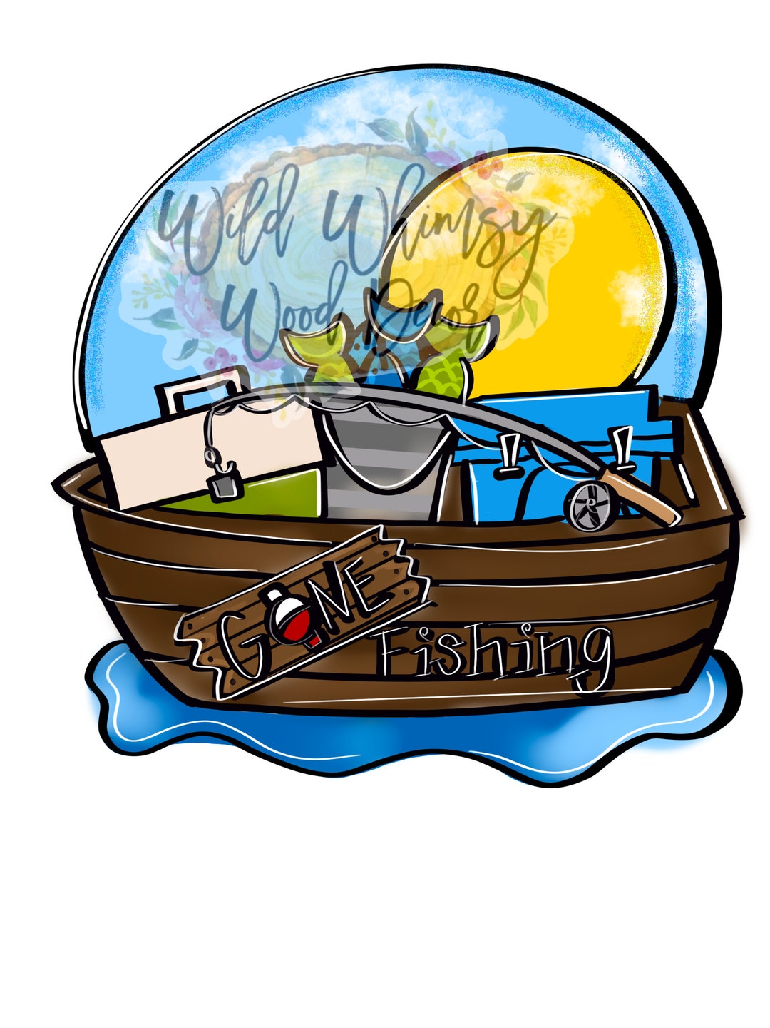 Digital Template Summer Fishing Father’s Day Man - Etsy