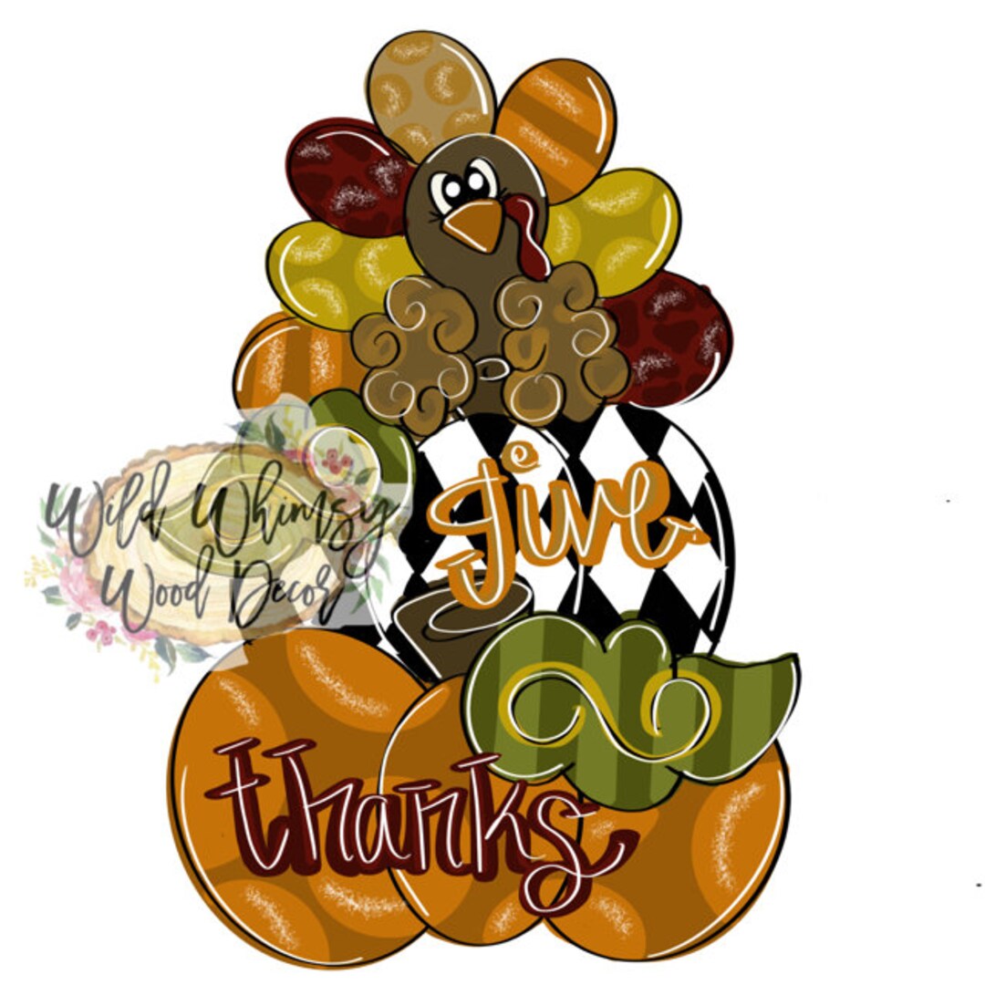 Digital Template Turkey Pumpkin - Etsy
