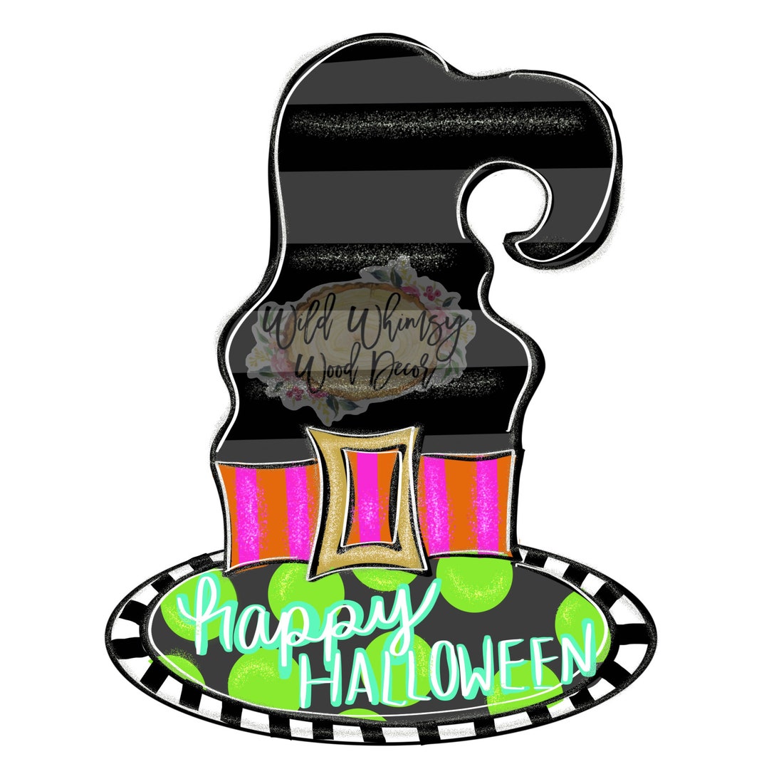 Digital Template Halloween Witch Hat - Etsy