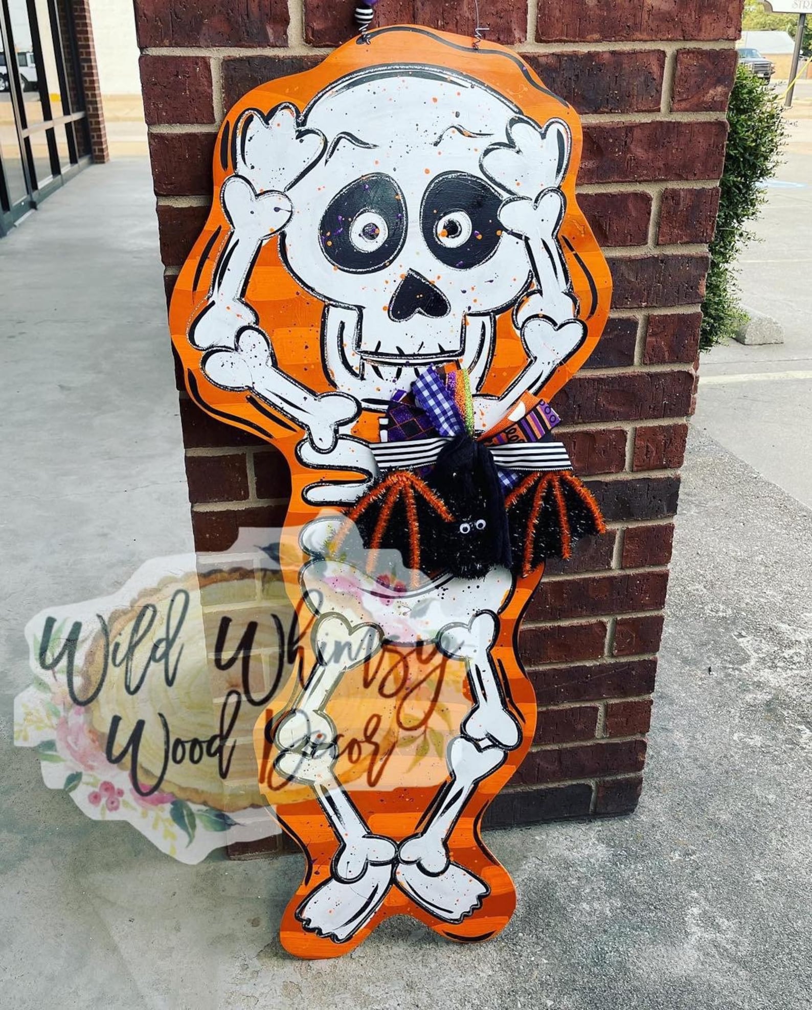 ONE Skeleton Door Hanger - Etsy