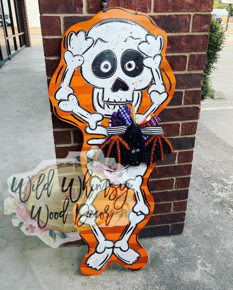 ONE Skeleton Door Hanger - Etsy