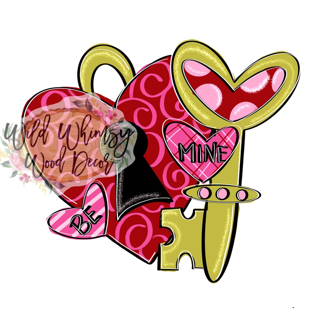 Digital Template Valentines Lock and Key - Etsy