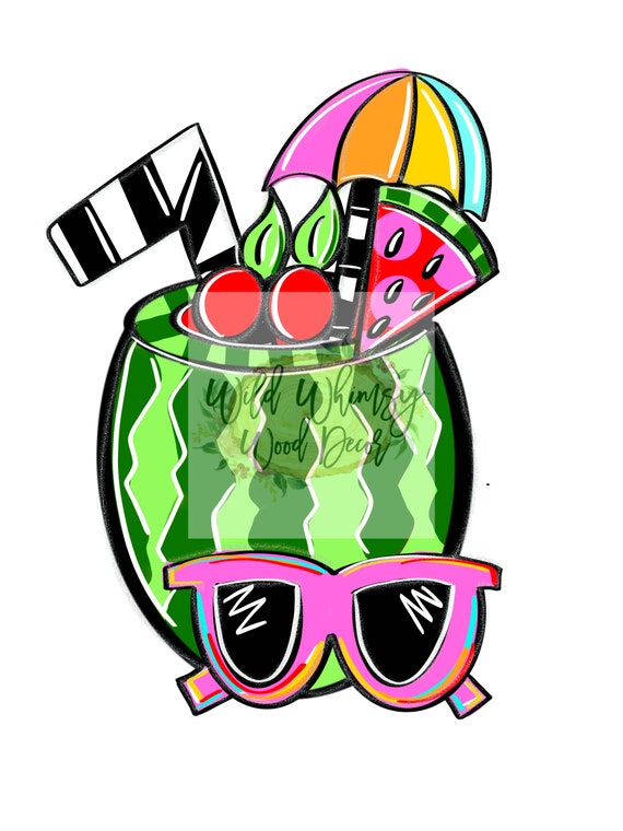 Digital Template Summer Watermelon Drink - Etsy