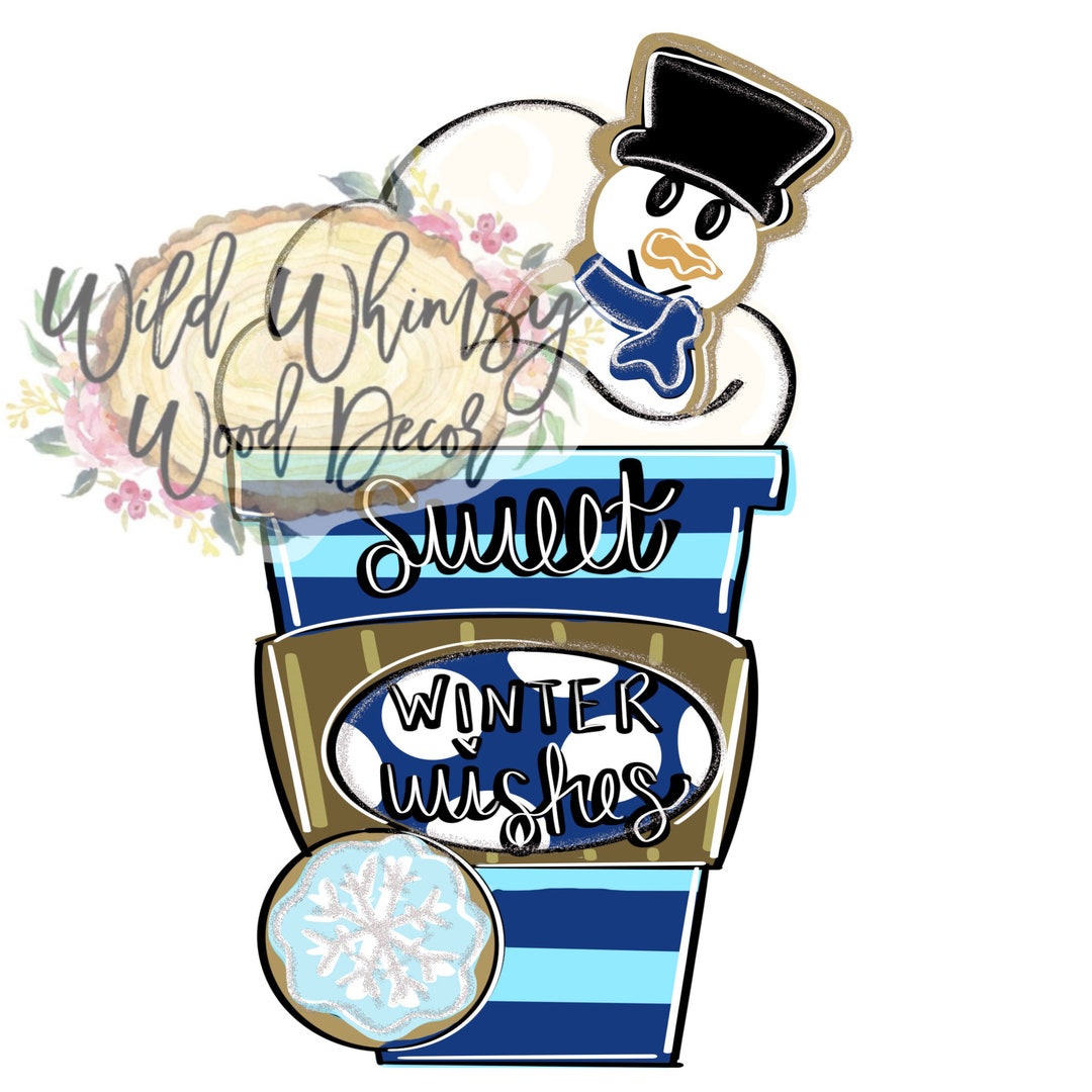 Digital Template Winter Latte - Etsy