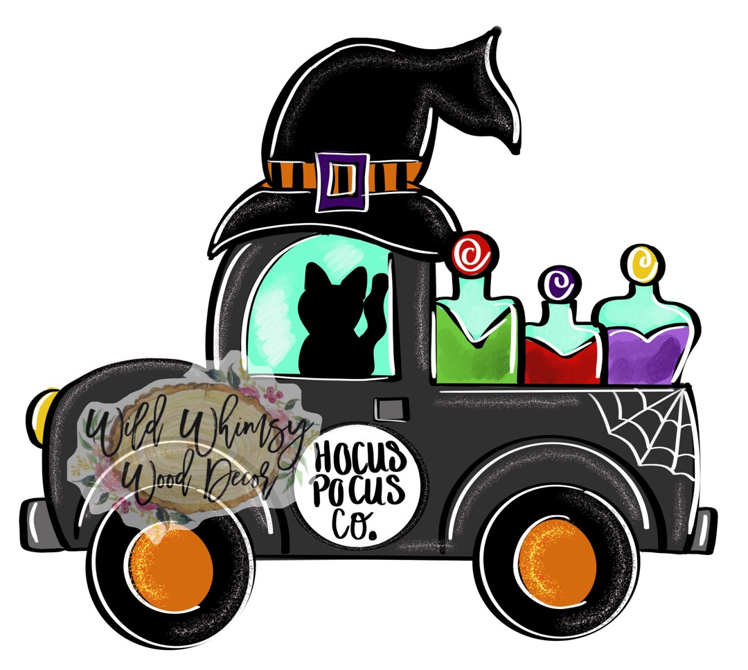 Digital Template Hocus Pocus Truck - Etsy