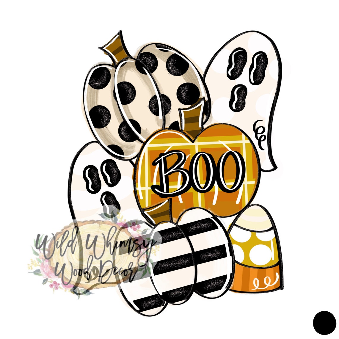 Digital Template Ghosts and Pumpkins - Etsy