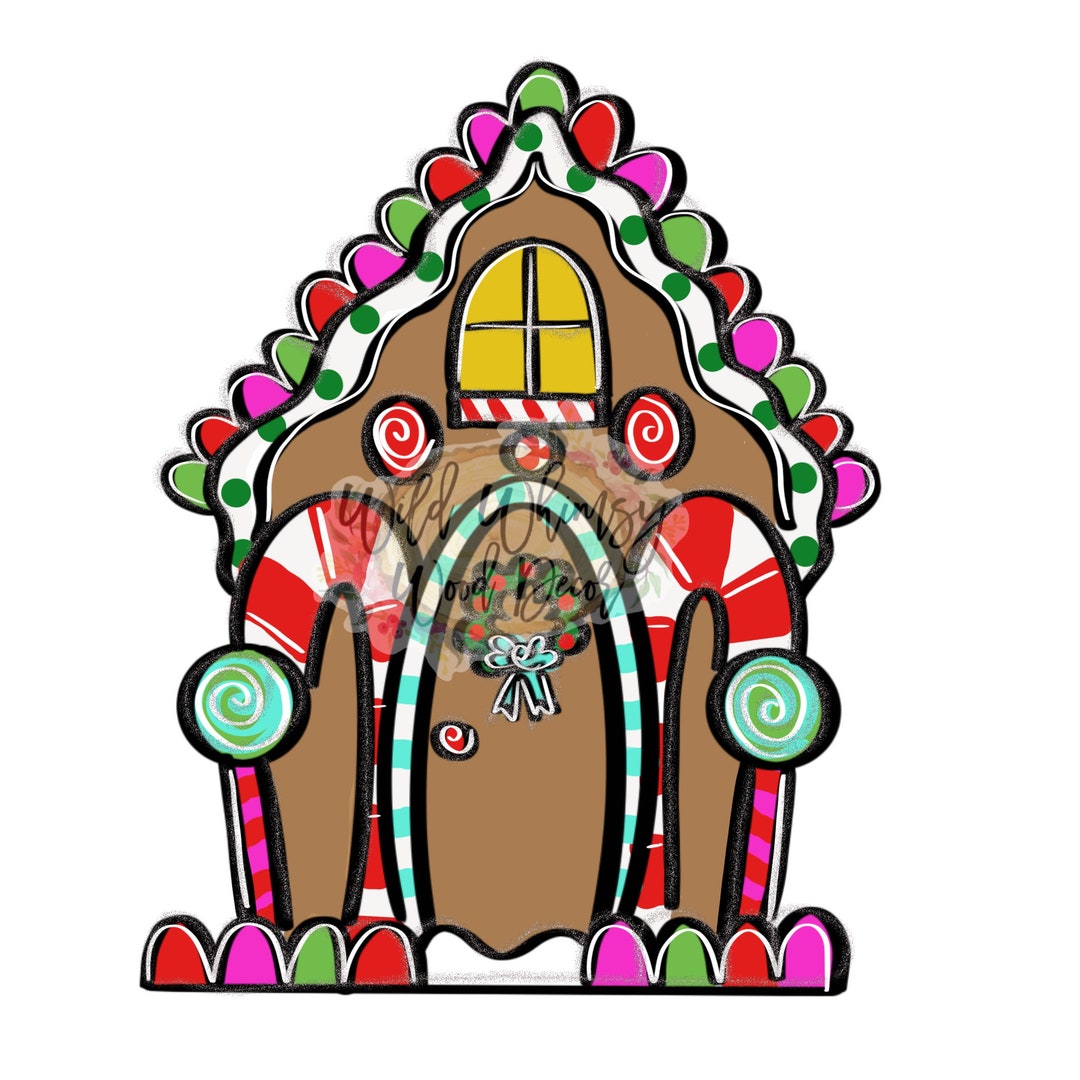 Digital Template Christmas Gingerbread House Man - Etsy
