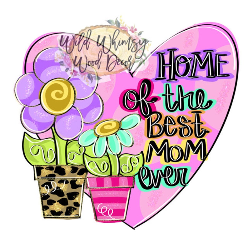 Digital Template Mother’s Day Heart - Etsy