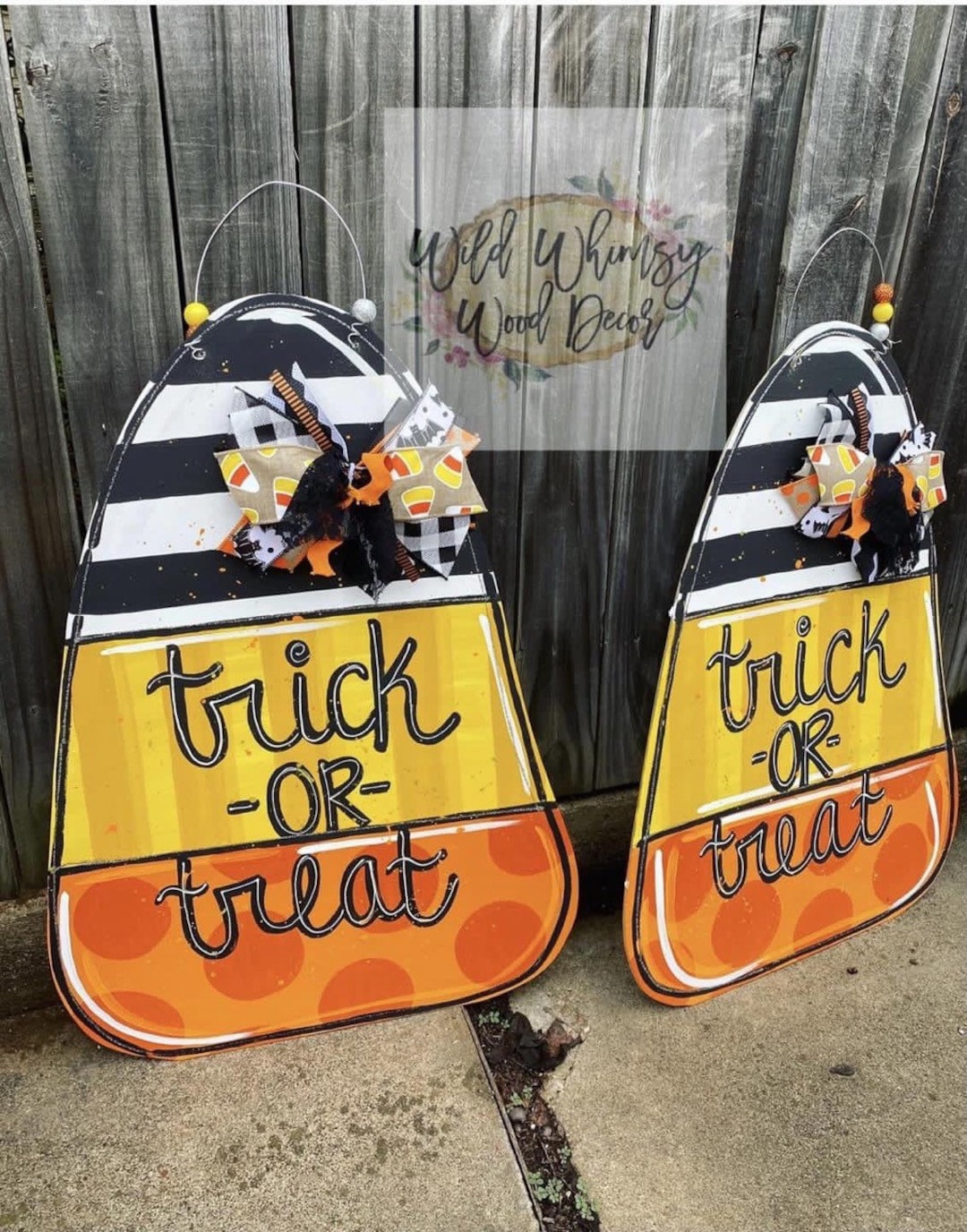 ONE Halloween Candy Corn Doorhanger Pre-order - Etsy