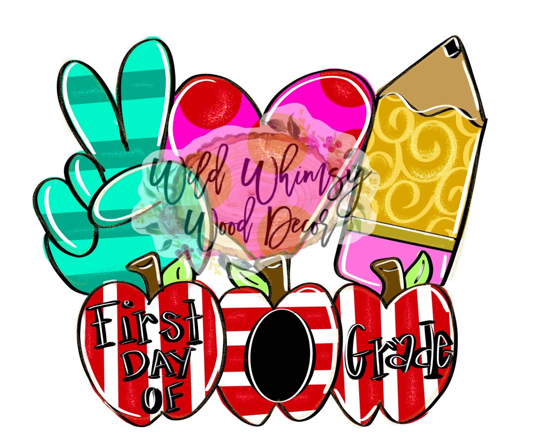 Digital Template Peace Love Teach School - Etsy