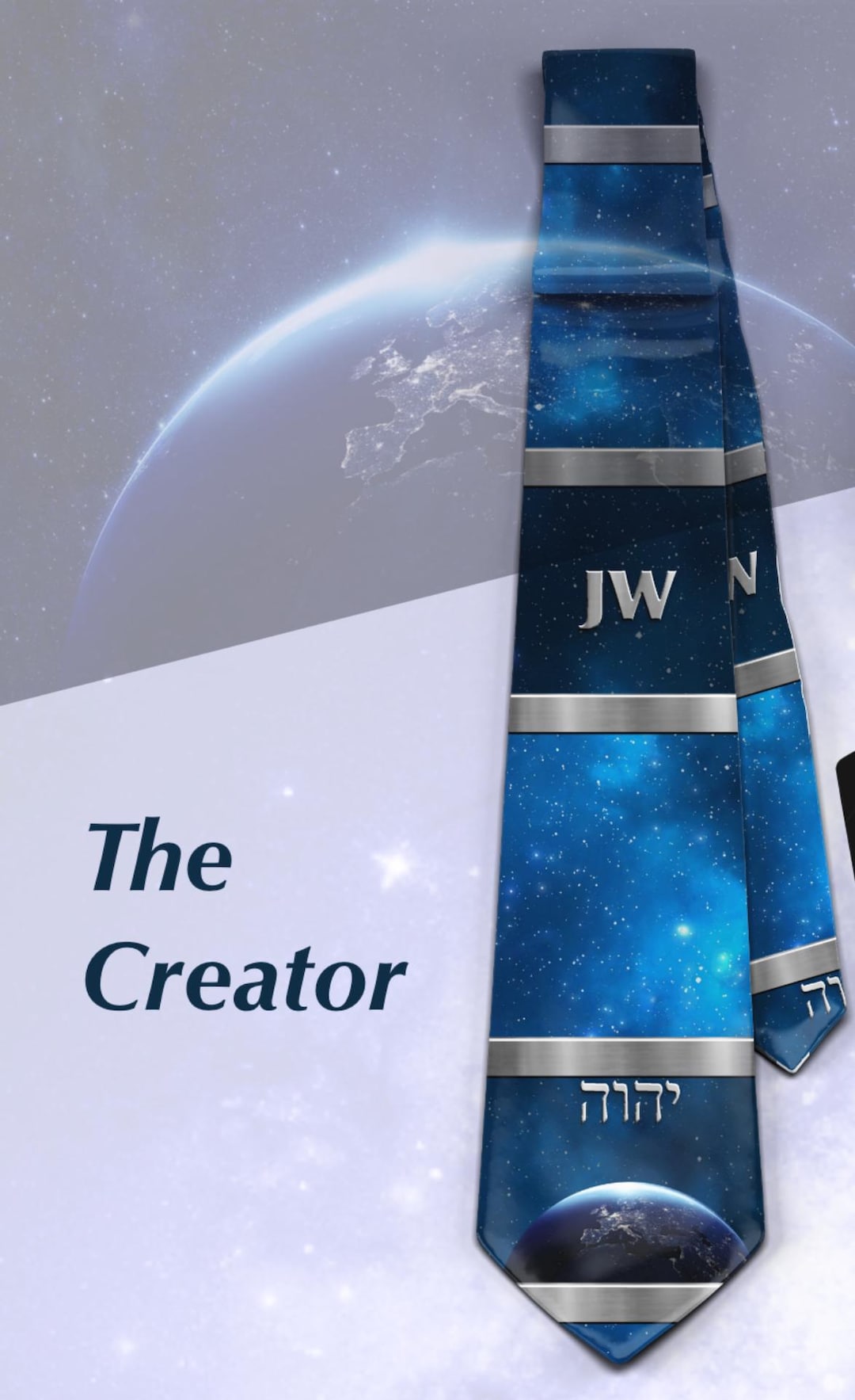 JW Theme Neckties "the Creator" Standard Size 58" or XL 62” Custom Jw ...